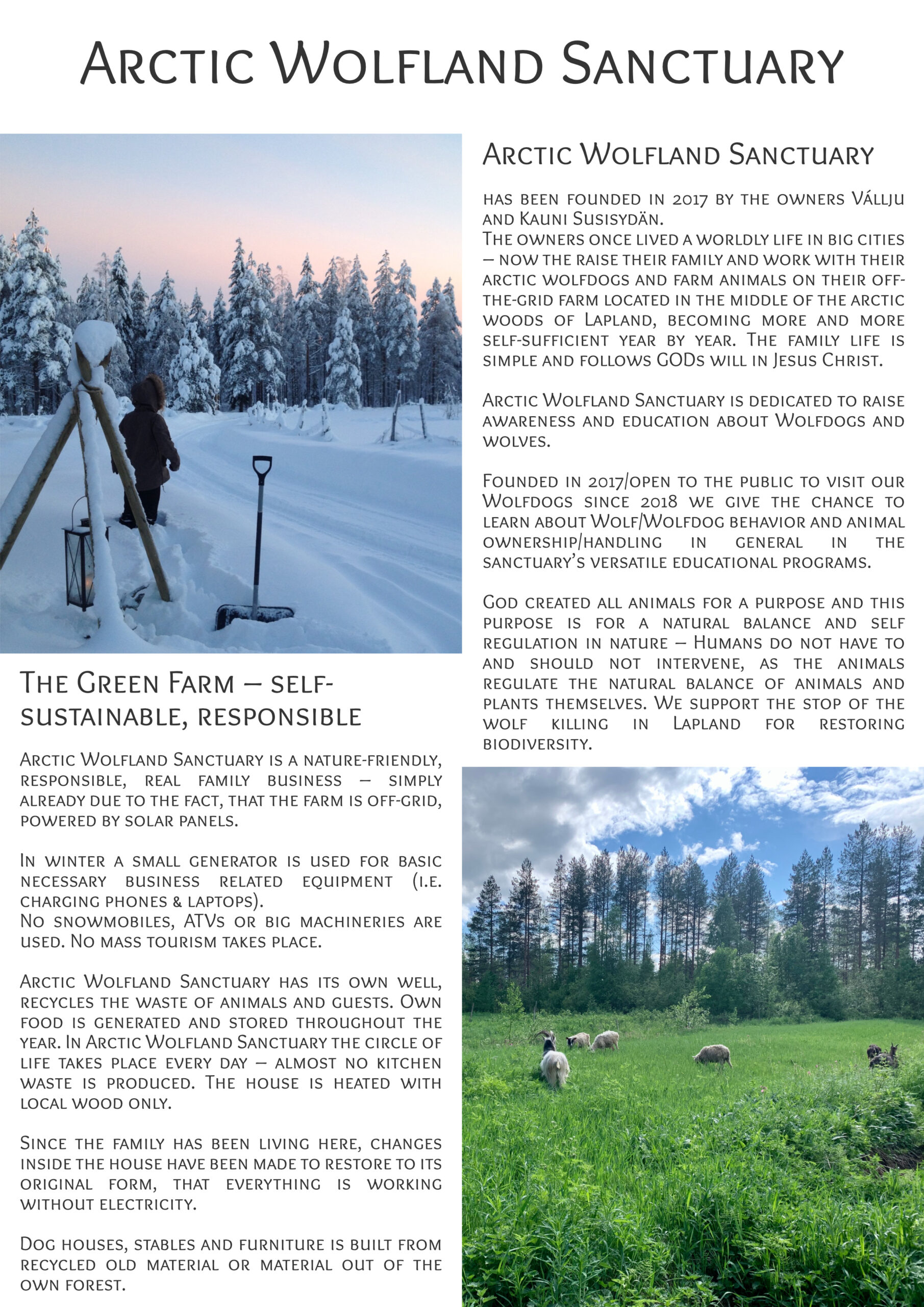 Brochure - Arctic Wolfland Sanctuary